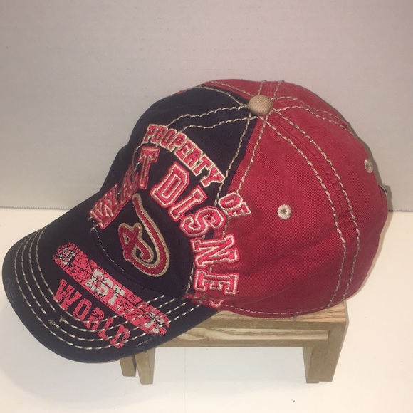 Disney | Accessories | Disney Baseball Cap Distressed Look Embroidered ...